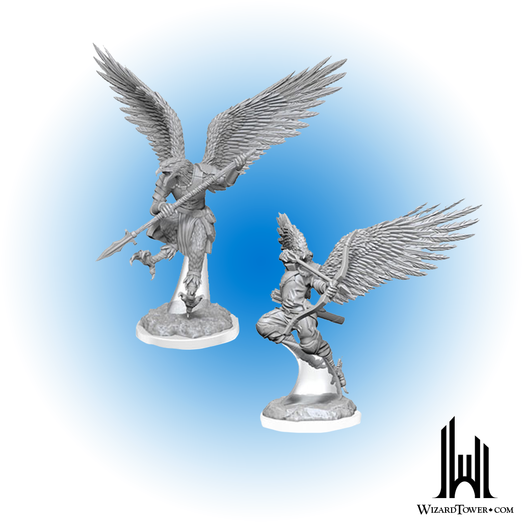 Unpainted Miniature - Dungeons & Dragons - Aarakocra Fighters – Wizard ...