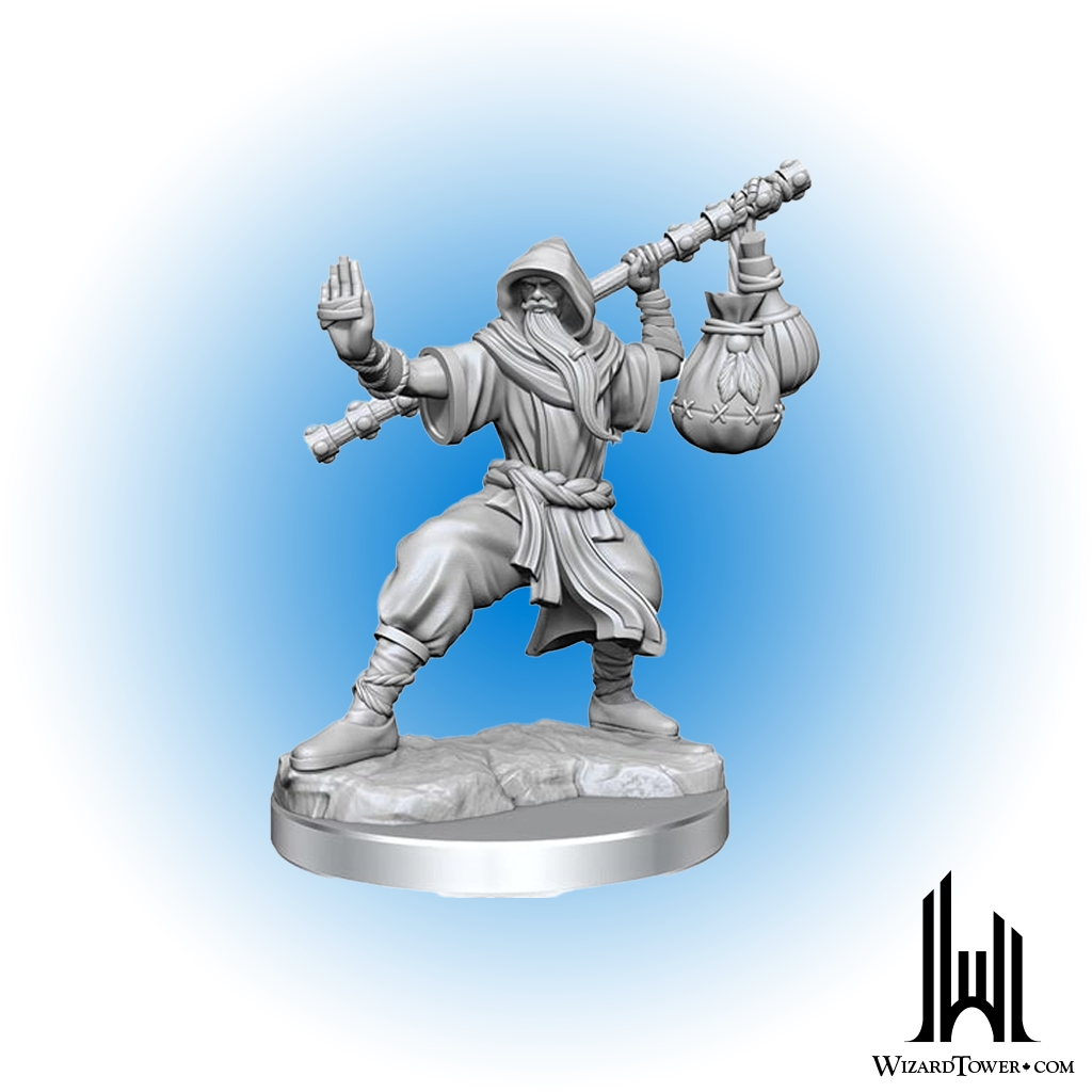 Unpainted Miniature - Dungeons & Dragons Frameworks - Human Monk Male ...
