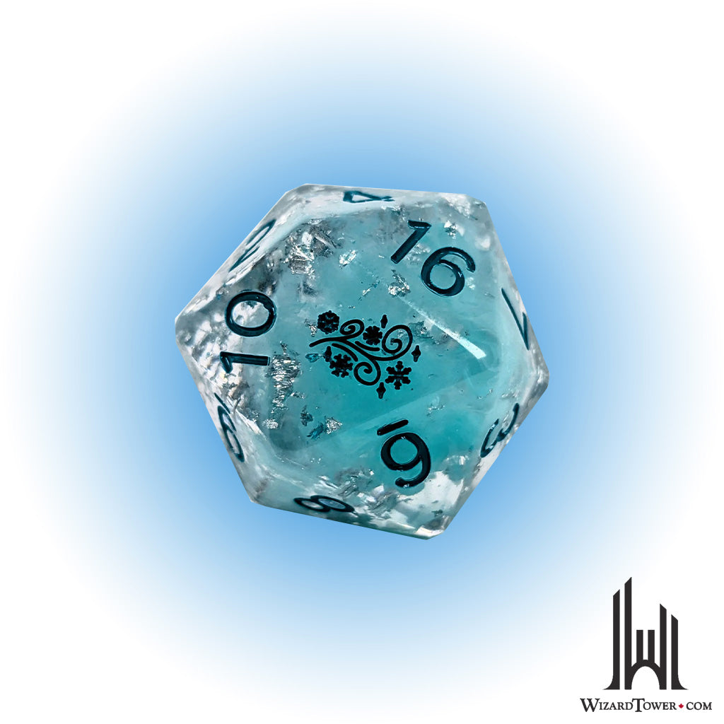 Individual Dice - Arctic Blast Symbol 30mm d20 – Wizard's Tower