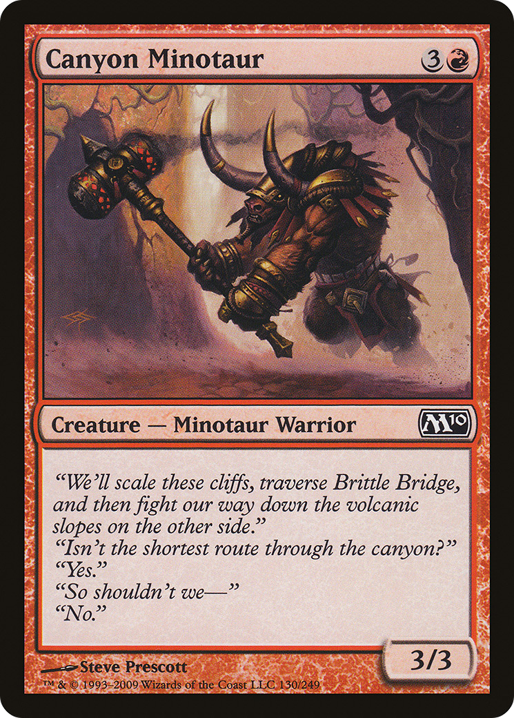 Canyon Minotaur (M10) - Foil – Wizard's Tower